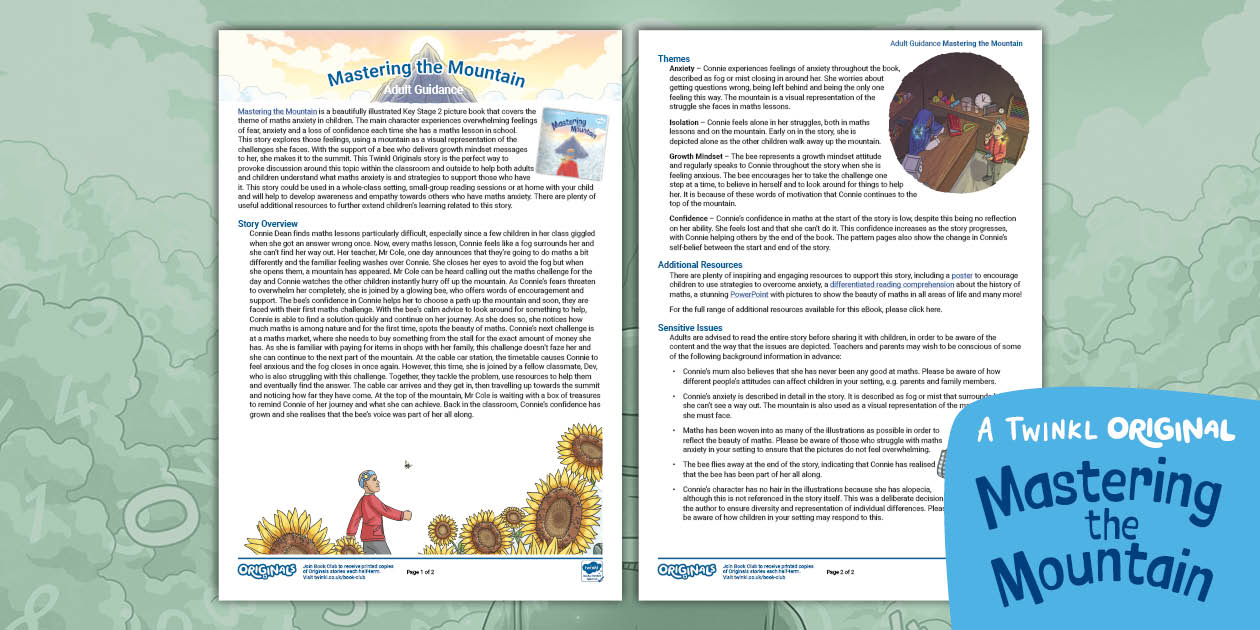 'Mastering the Mountain' Adult Guidance | Twinkl Originals